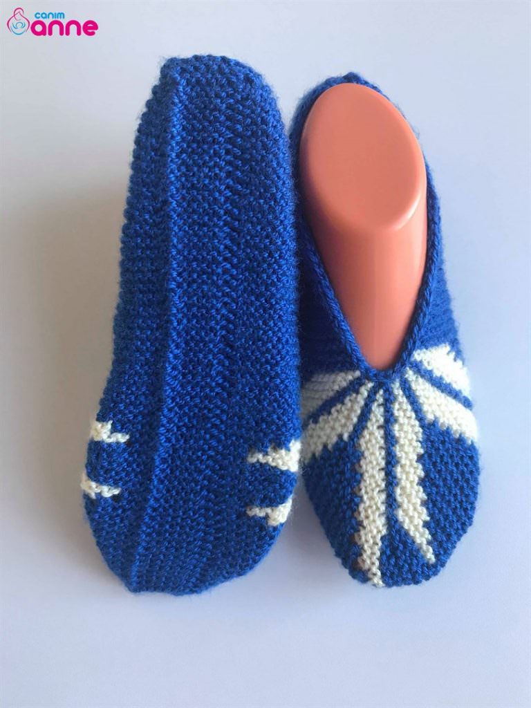 Yaprak desenli patik modeli yapılışı - Canım Anne