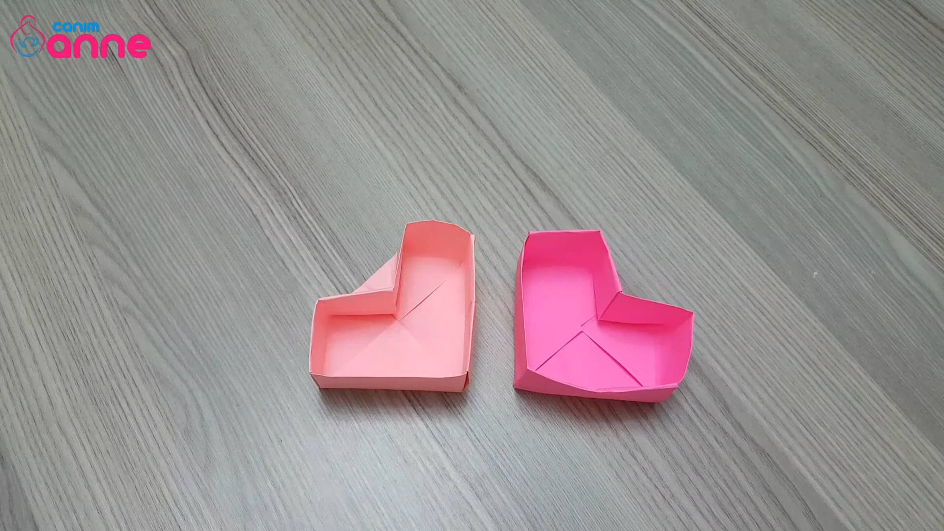 Kağıttan Kalpli Kutu Yapımı - Canım Anne